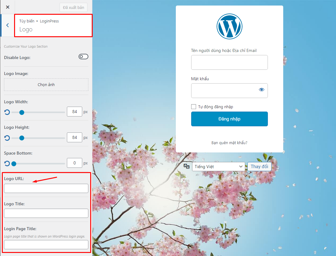 Hướng dẫn thay đổi logo và liên kết trên trang đăng nhập WordPress